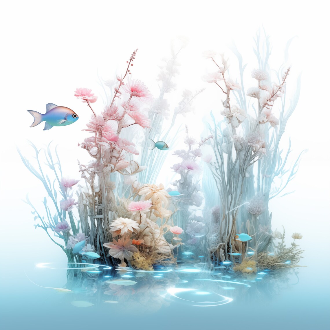 20 Underwater Cliparts Maritime, Nautical Digital Artwork, Ocean Design ...