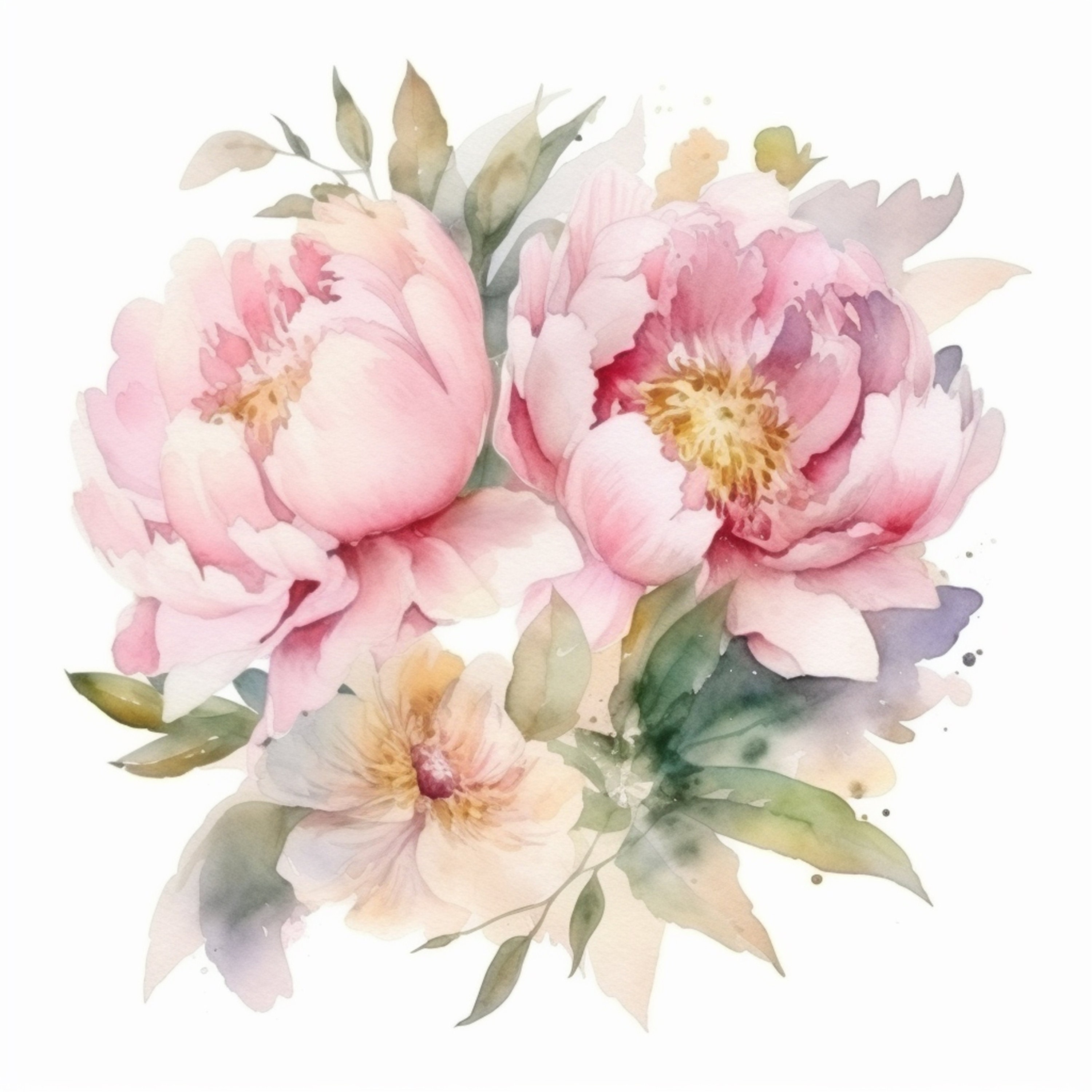 10 Peonies Clipart | Plants, Digital Artwork, Floral Design, Flowers ...