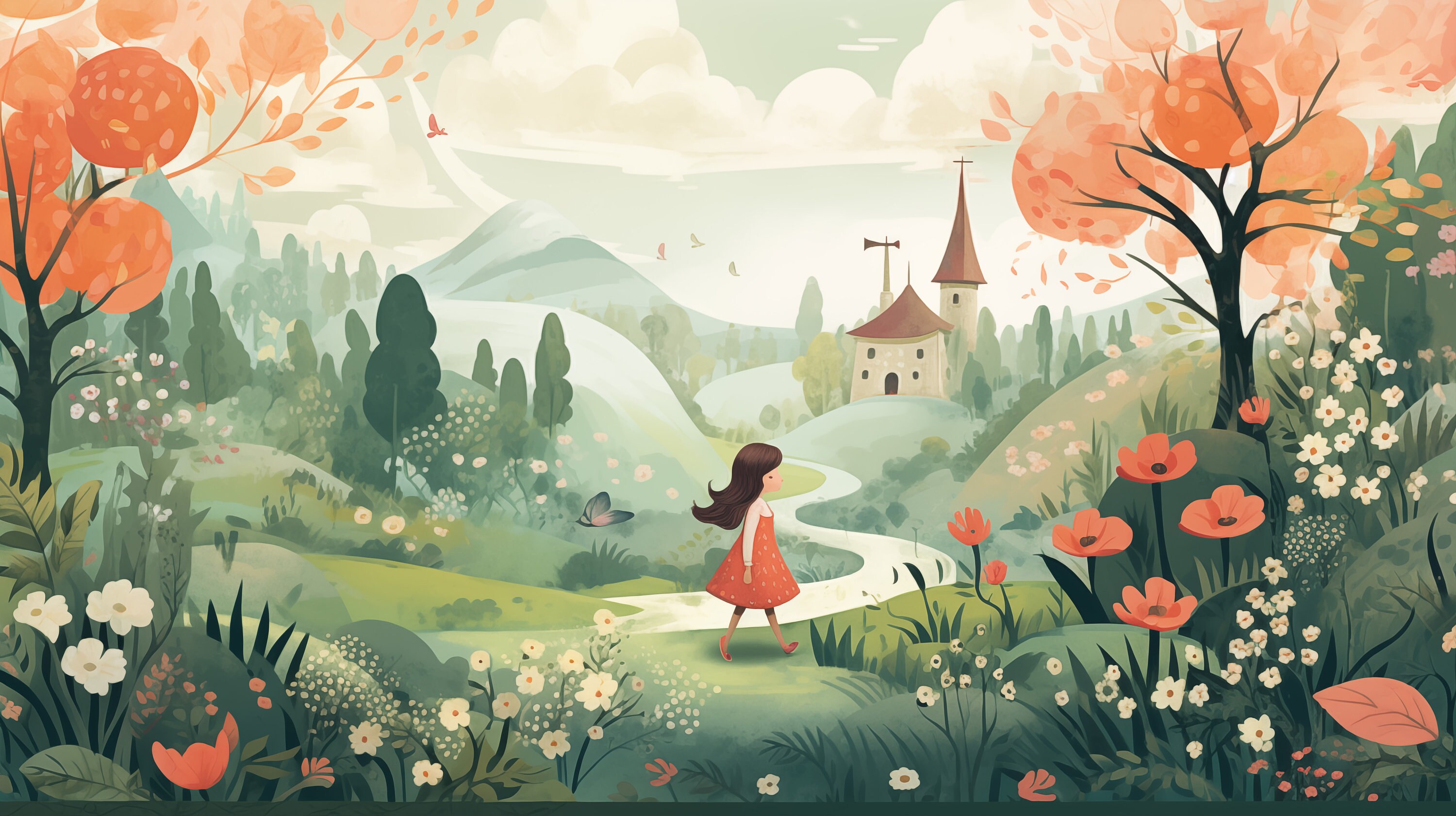 Spring Garden Vintage Paintings 20 Spring Landscapes & Sceneries ...