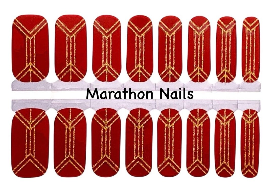 Wrapped in Gold Nail Wrap, Nail Sticker, Nail Polish Wrap - Etsy