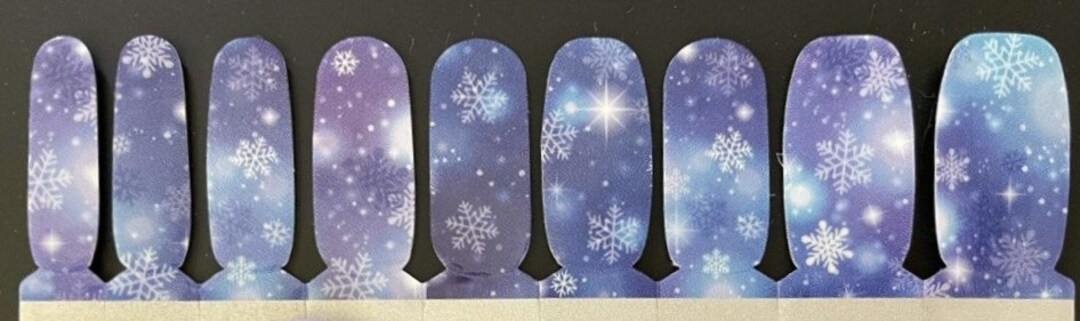 Snow Falling Holiday Lux Nail Wraps, Nail Polish Strips, Nail Stickers ...