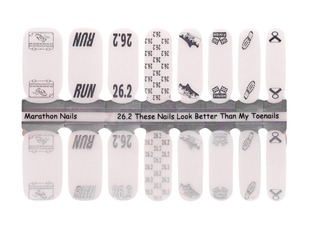 Marathon Overlays - Any Race - Custom Designed Marathon Nail Wraps ...