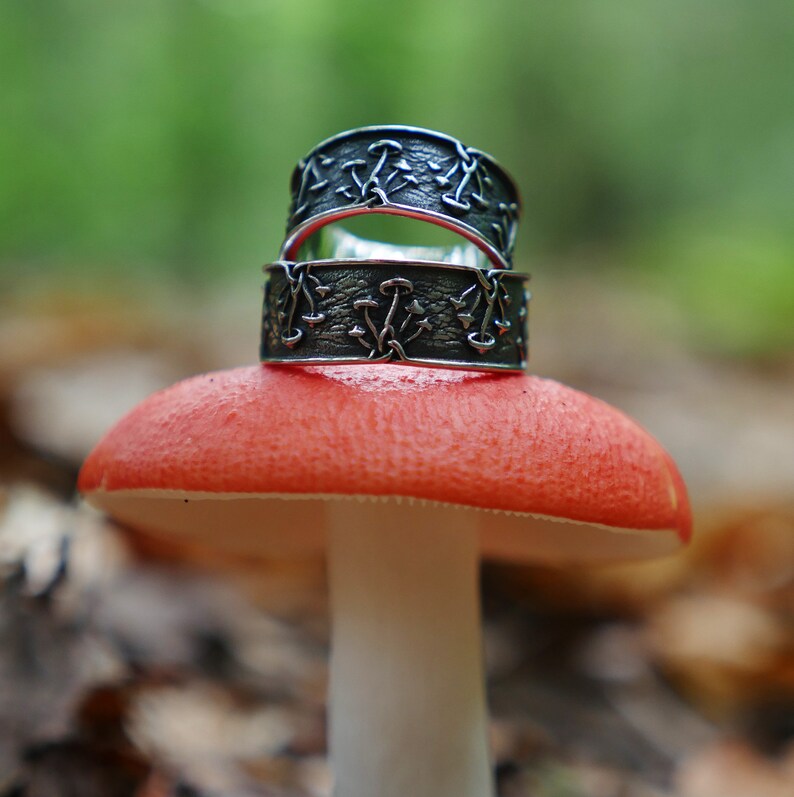 Mushroom Ring Beautiful Fungi Style Stainless Steel Mushroom Ring for ...