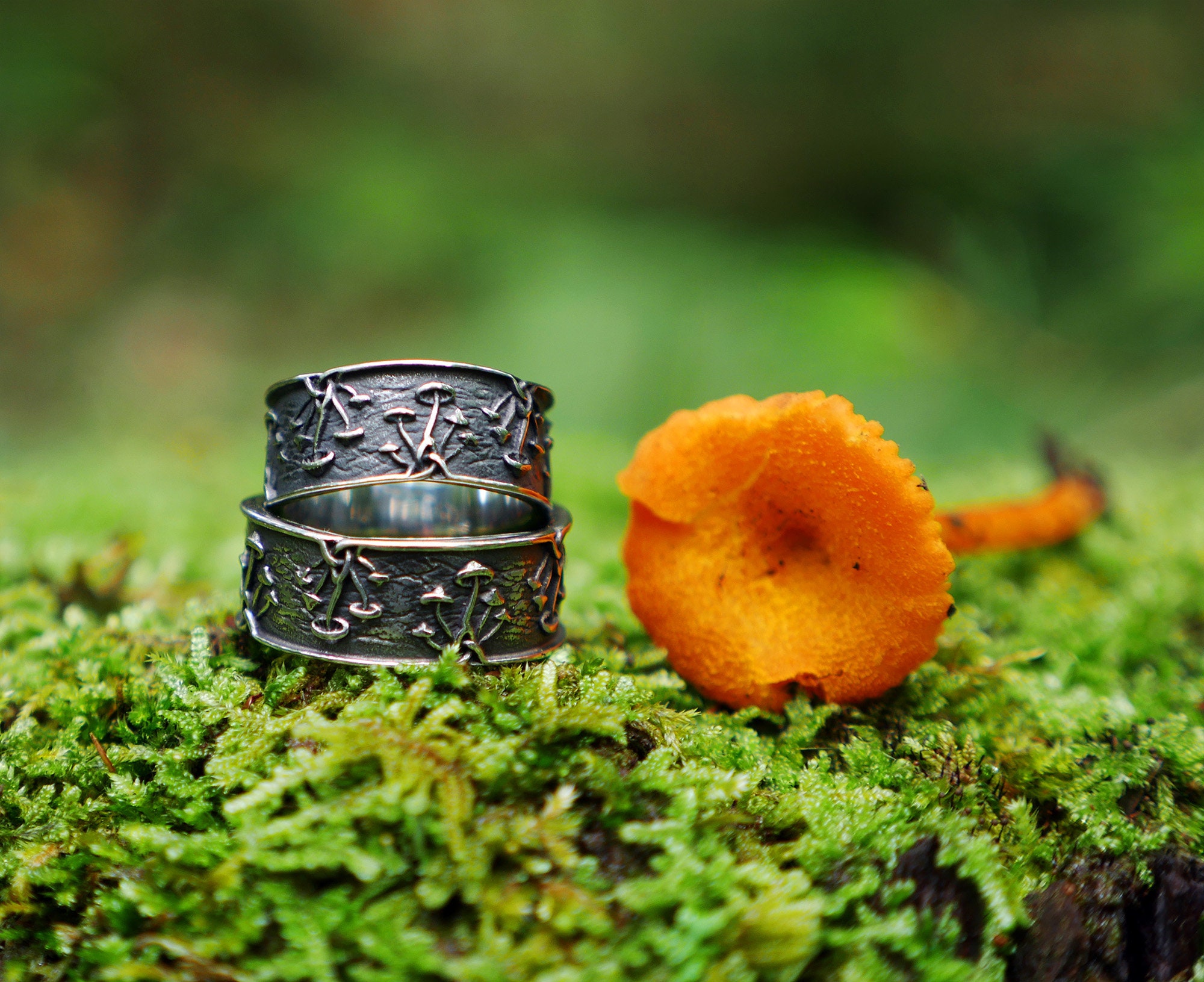Mushroom Ring Beautiful Fungi Style Stainless Steel Mushroom Ring for ...