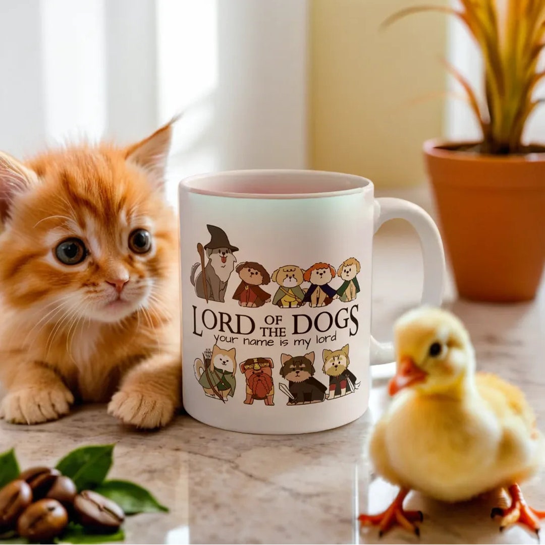 Personalized Lord of the Dogs Mug, A Purrfect Gift for Rings Fans, Dog ...