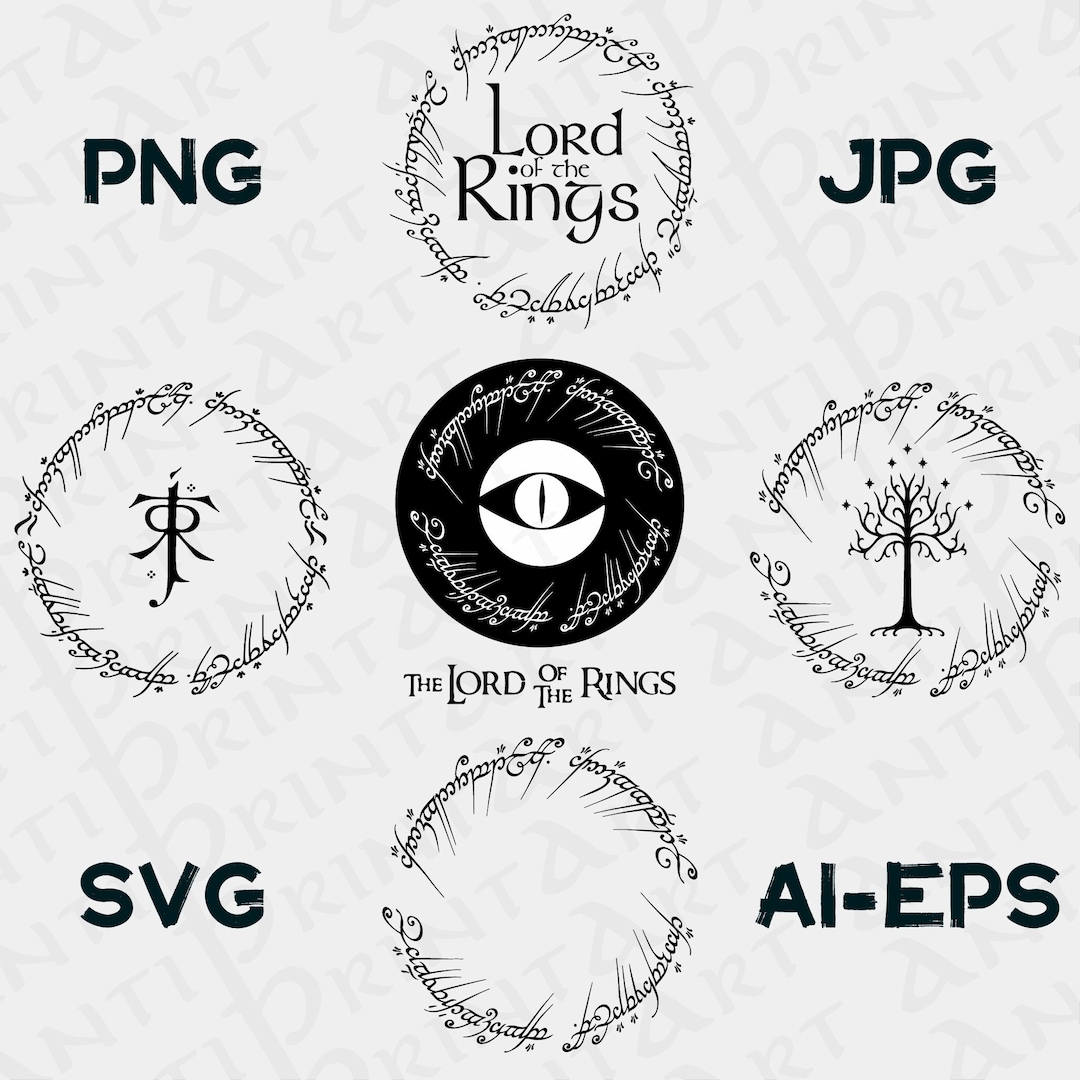 The Lord of the Rings Png, Svg, Jpg, Ai, Eps 39 Files Clipart Pack ...