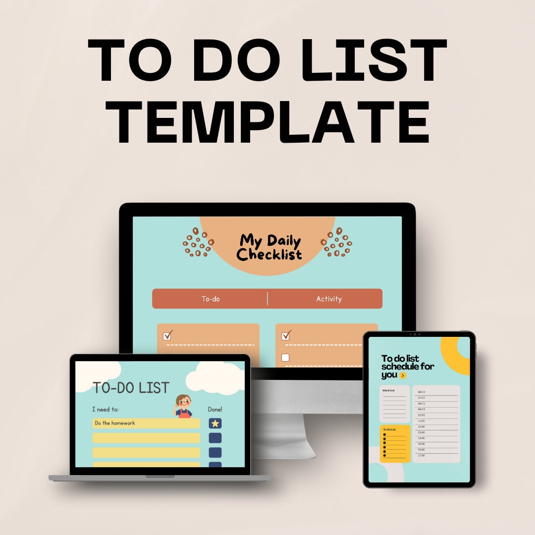 To-do List, Digital Planner, Downloadable Template, Editable Template ...