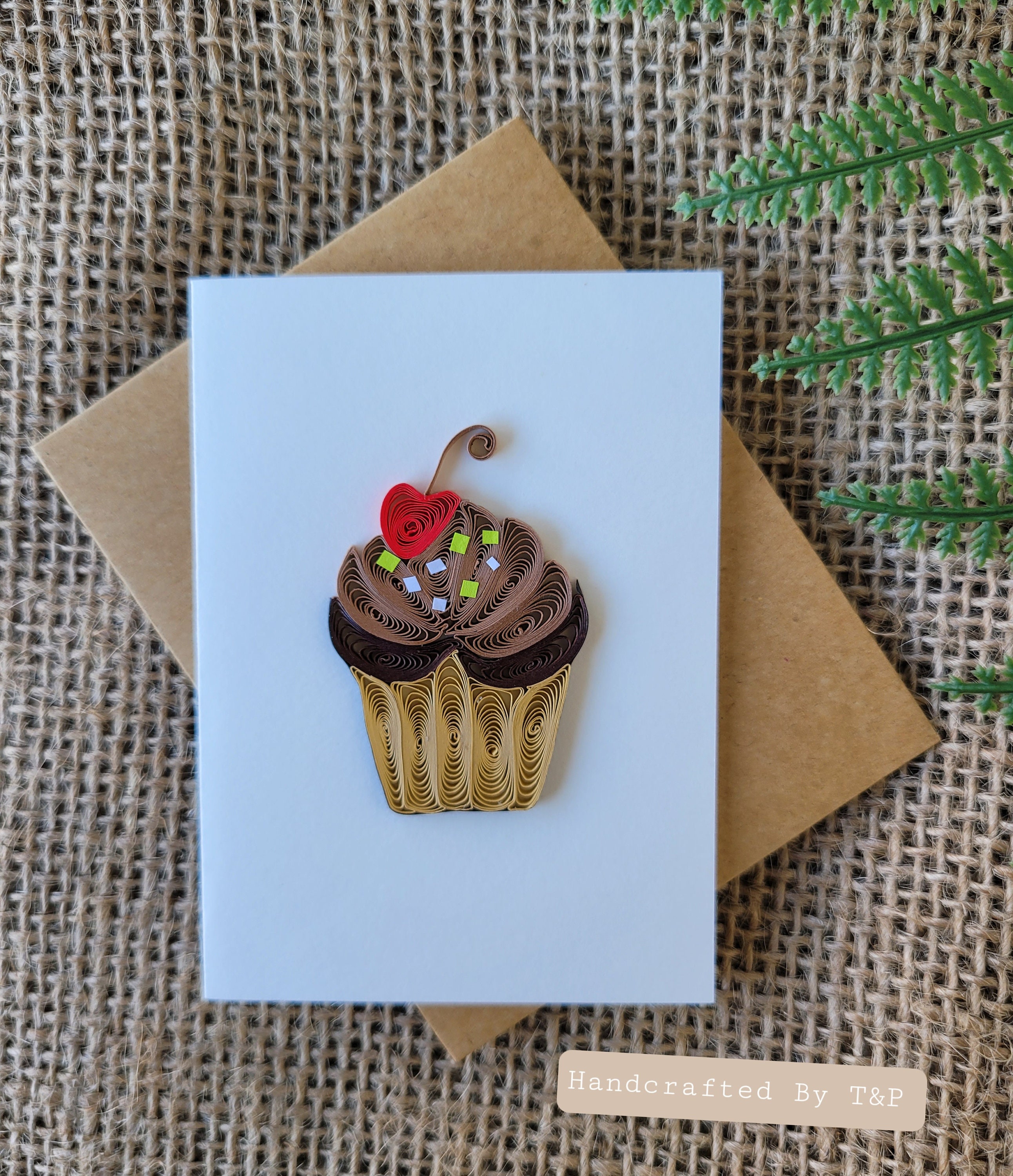 Tiny Cupcake Cute Quilling Cards 6 Cm * 9 Cm (2.4 in * 3.6 In) - Etsy