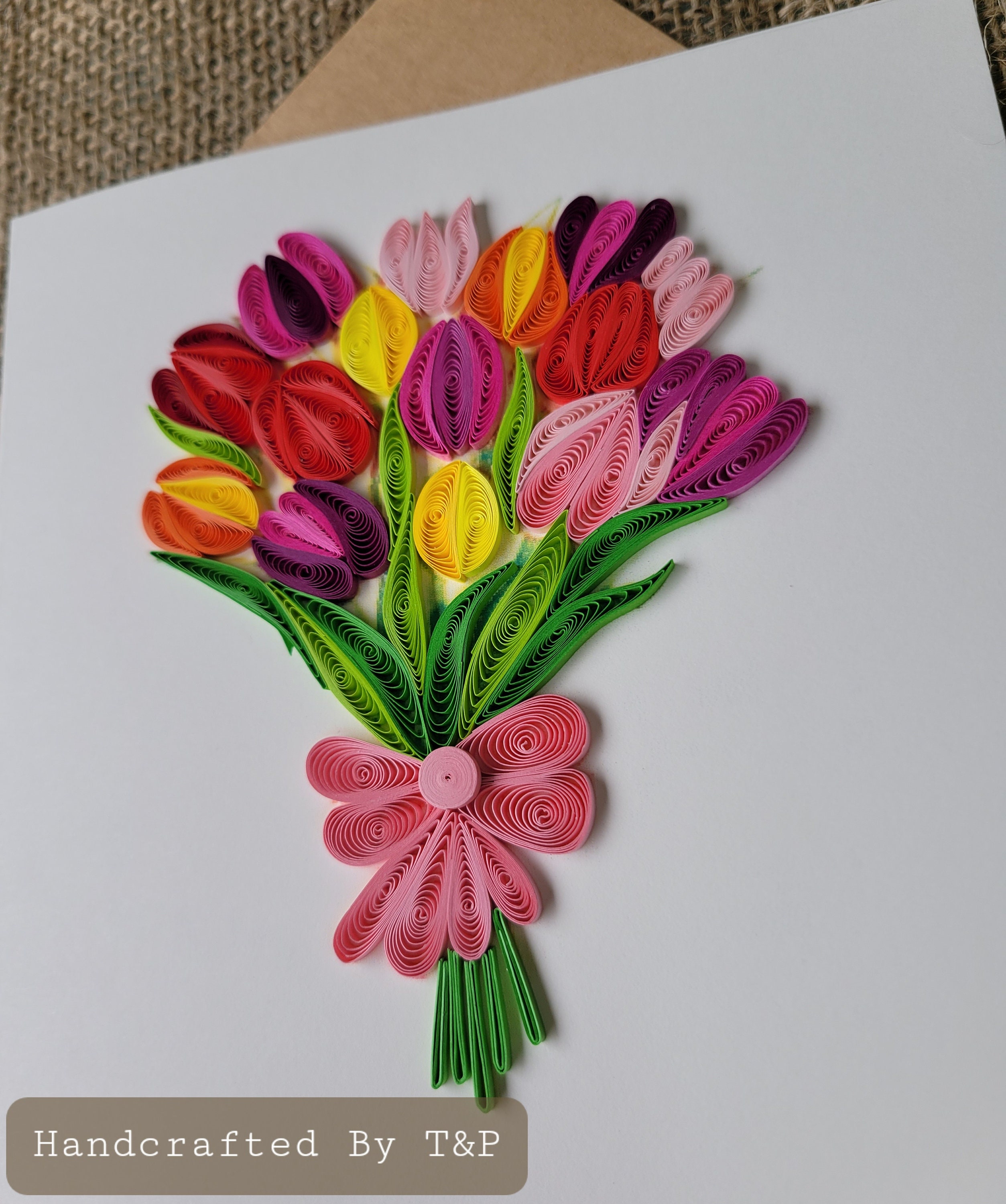 5 Quilling Cards Bunches of Flowers Birthday Card - Etsy