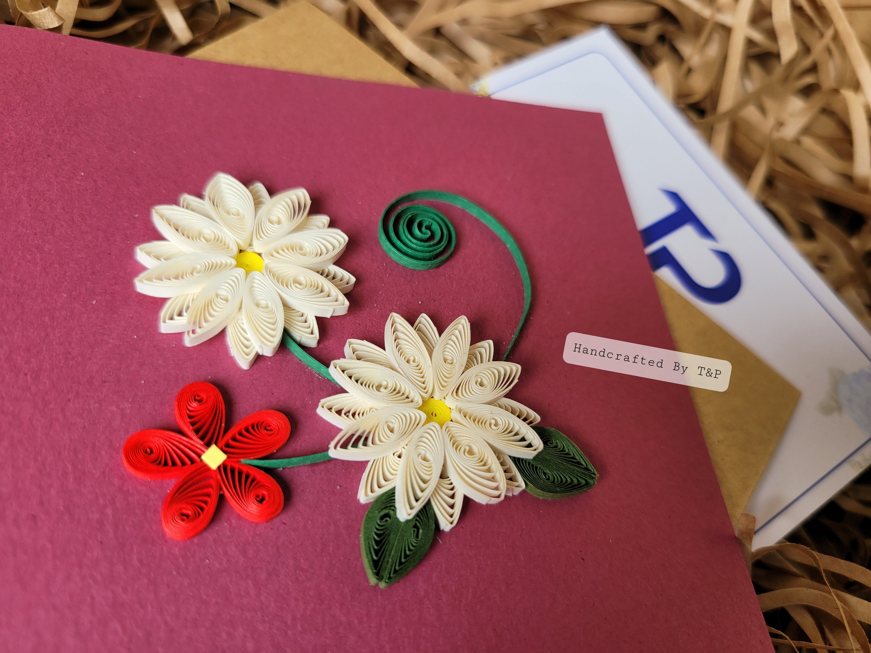 Flower Quilling Card 4in 4in - Etsy