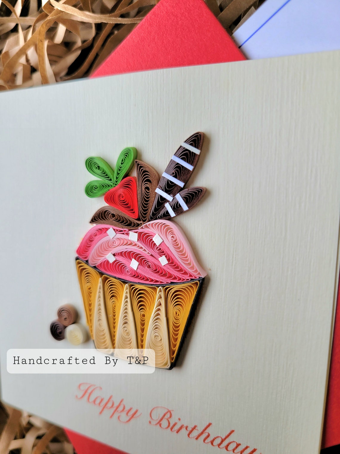 Cupcake Quilling Card 4in * 4in - Etsy