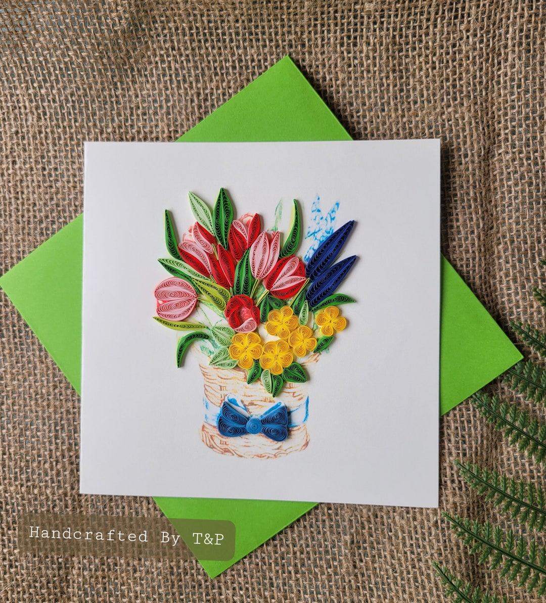 Flower Quilling Card, Birthday Card, All Occasion Card, Handmade Card ...