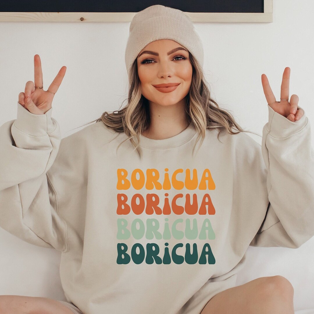 Boricua Cute Sweater Puerto Rico Sweatshirt Gift Boricua Sweater Puerto ...