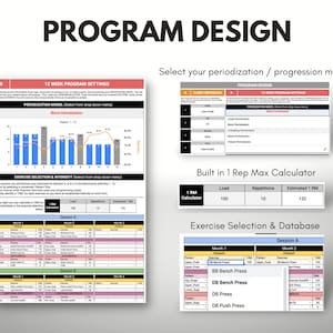 Workout Planner Template | Workout Program | Personal Trainer Exercise ...