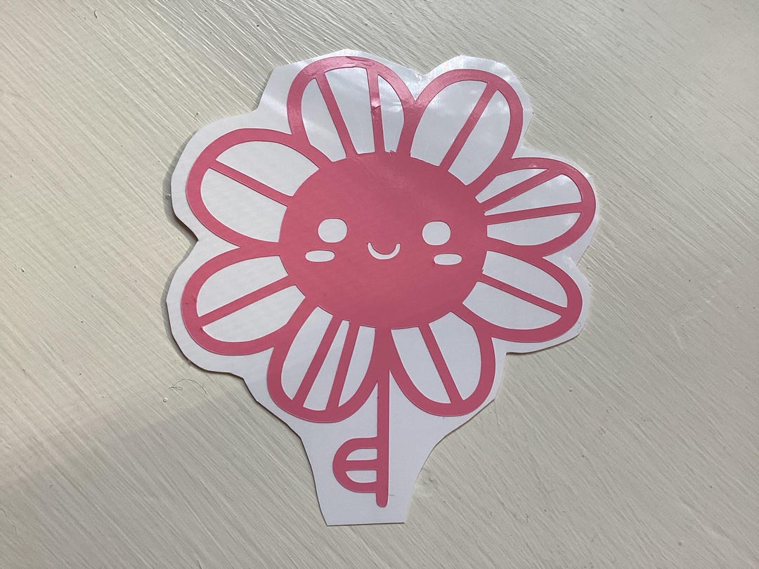 Custom Flower Outline Sticker - Etsy