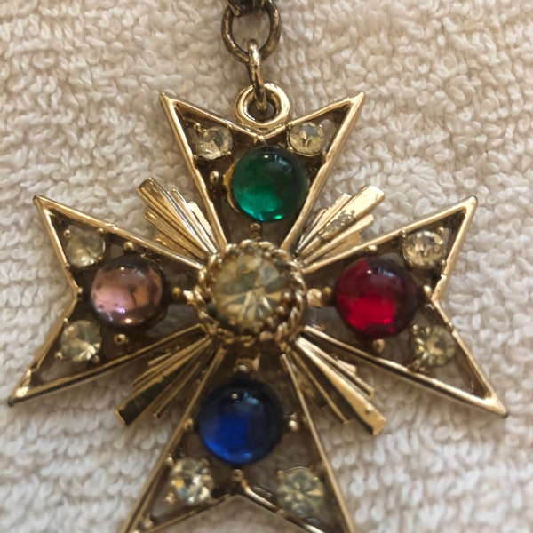 Maltese Cross Pendant - Etsy