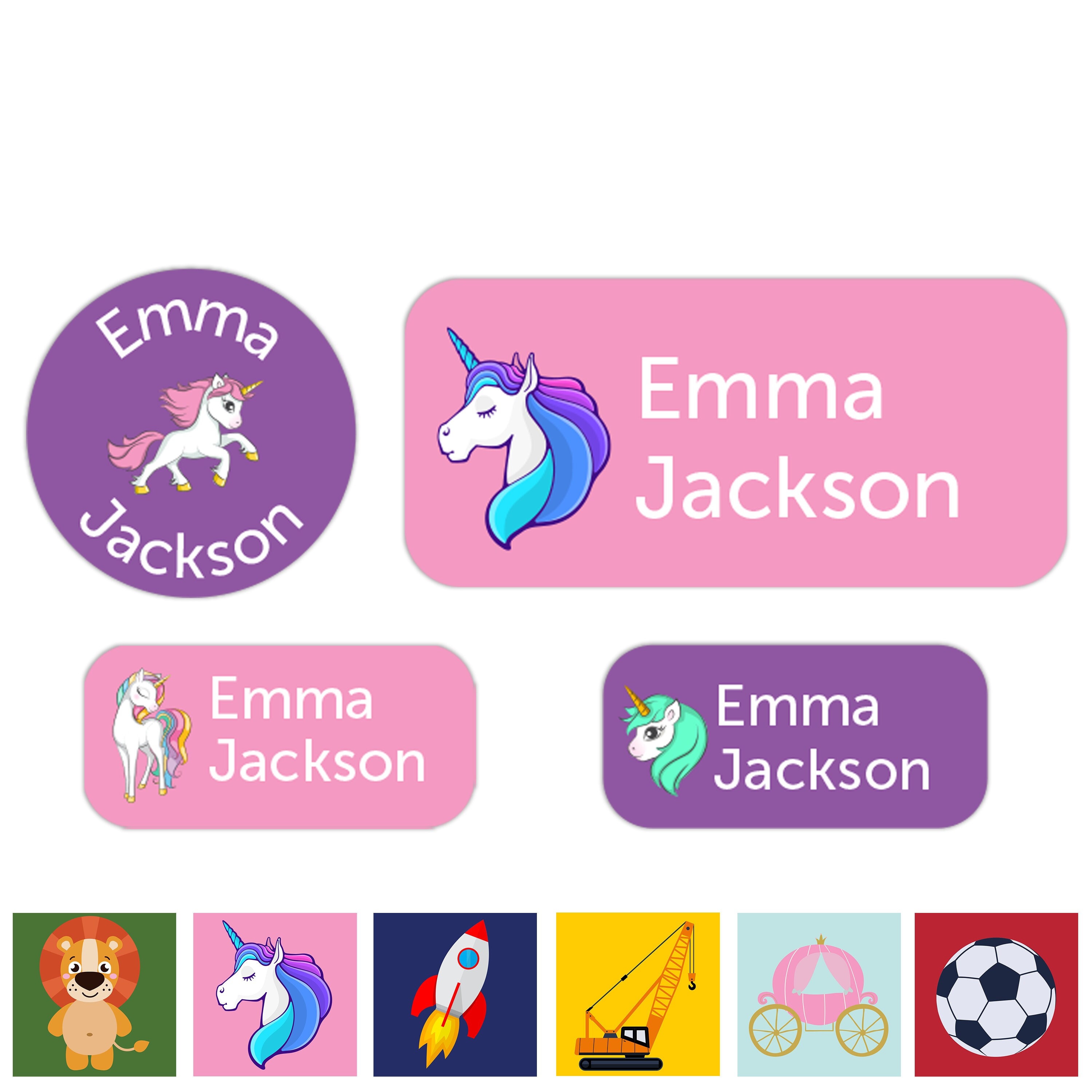Daycare Name Labels (100 Labels) - Custom Waterproof Name Stickers for ...