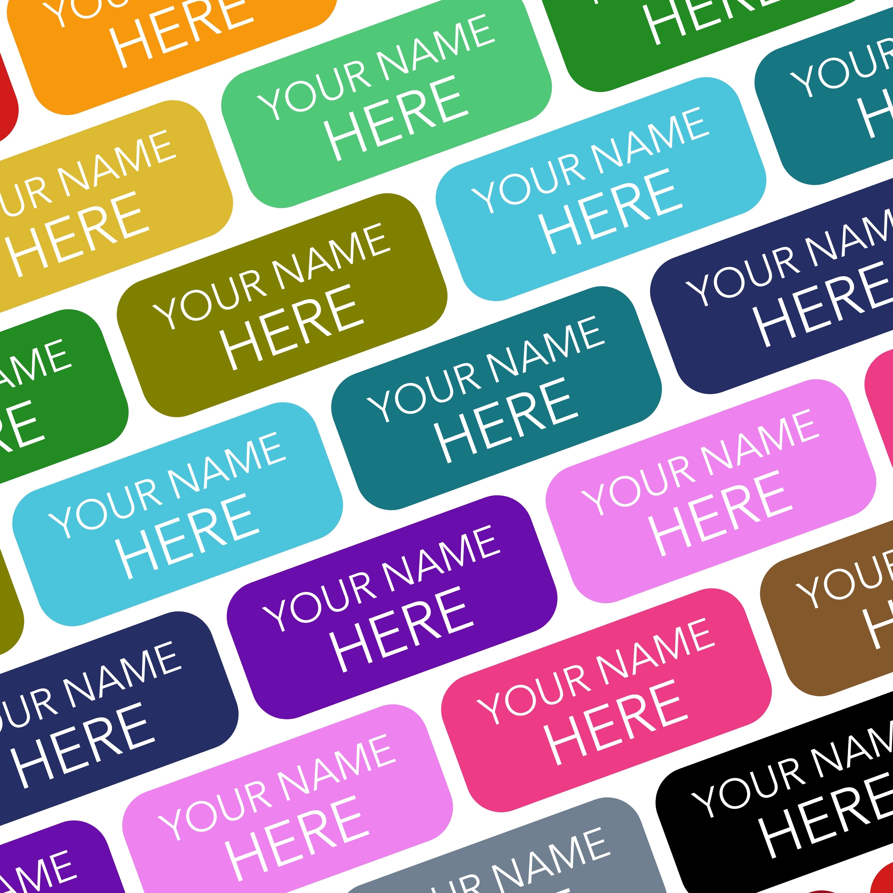 Personalized Name Labels (100 Labels) (0.9" × 0.4") Small Custom Name ...