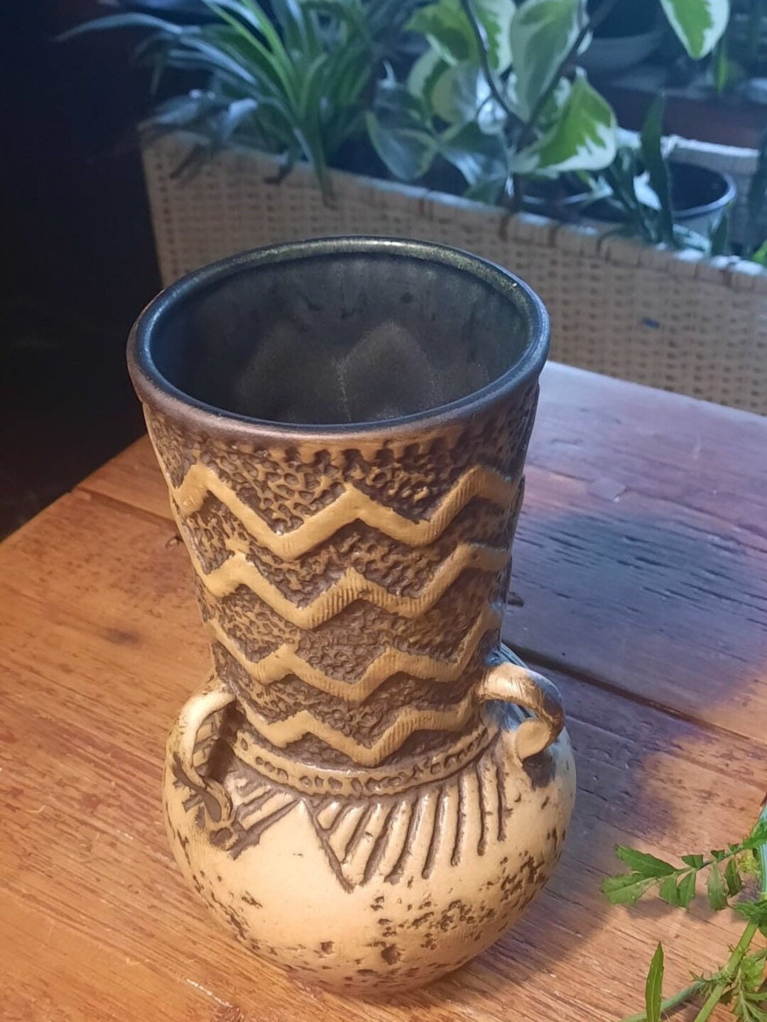 JASBA Nimrod Ceramic Vase, West German Pottery, 3 Handle Decorative ...