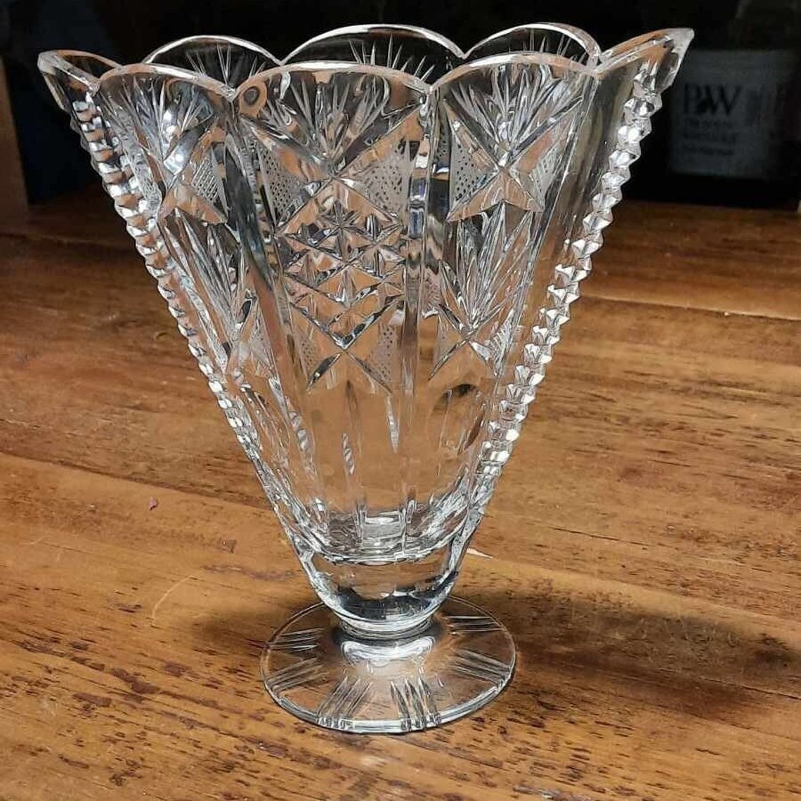 VTG Bohemian Style Flower Vase, German Decorative Flower Pot, Fan ...