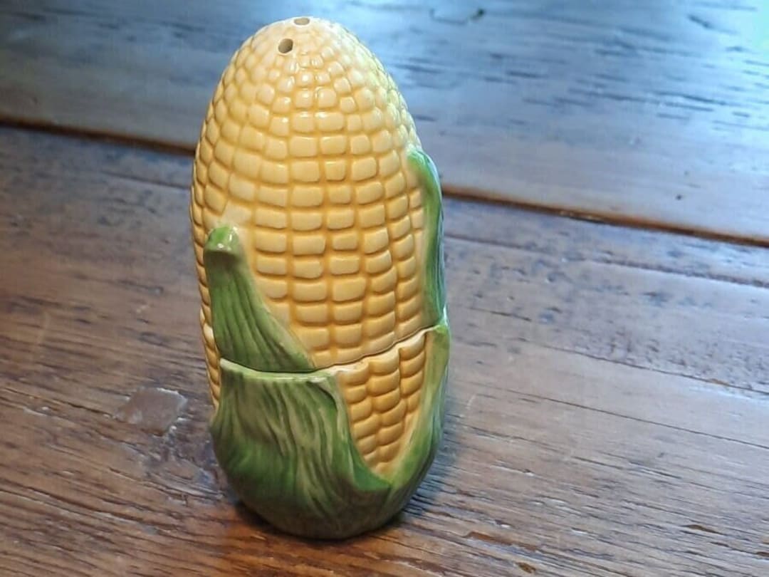 VTG Corn on the Cob Ceramic Salt Pepper Shakers, Stalkable Dinnerware ...