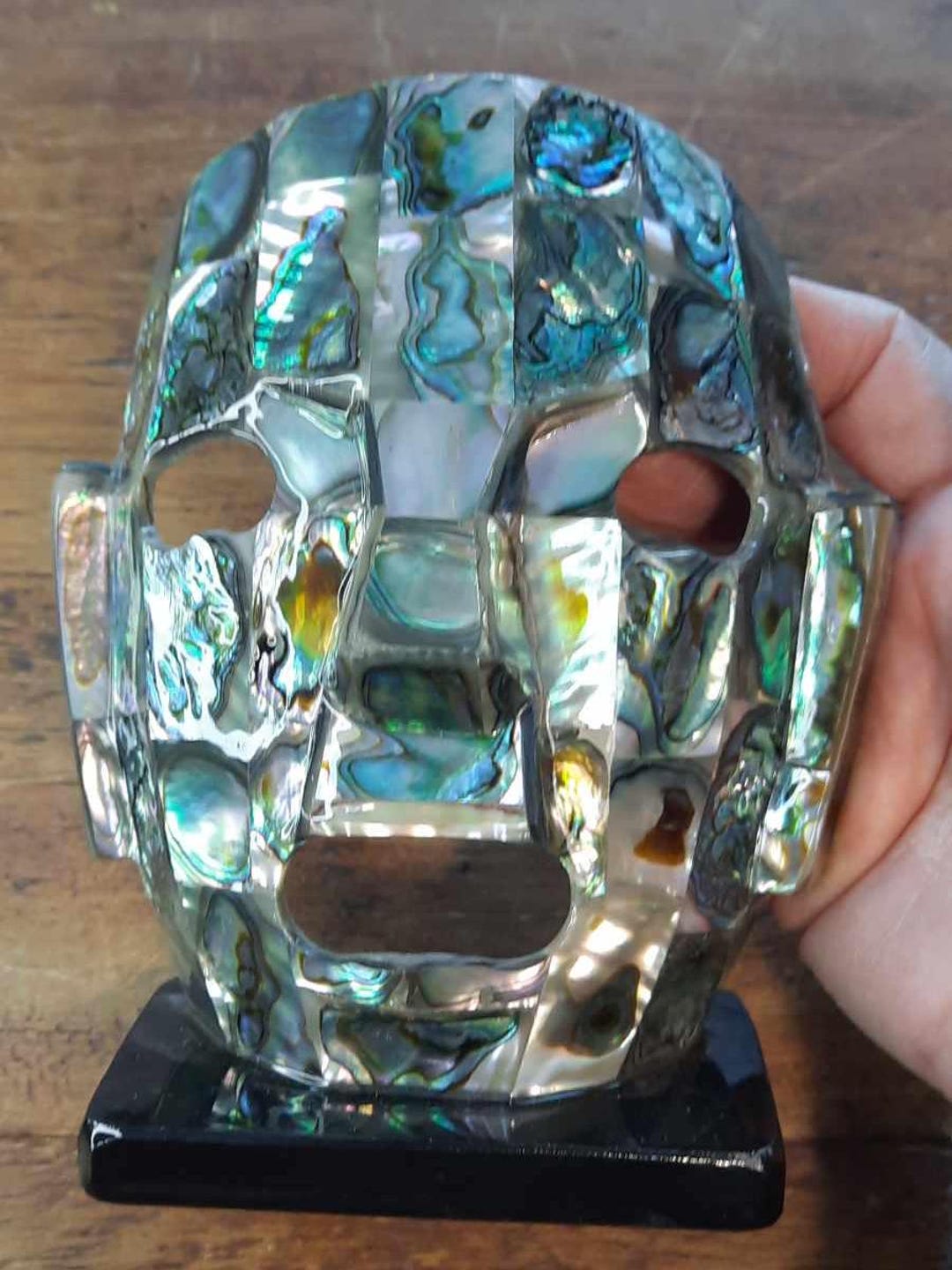 Vintage Mayan Abalone Mask Sculpture: Mother of Pearl Home Decor - Etsy
