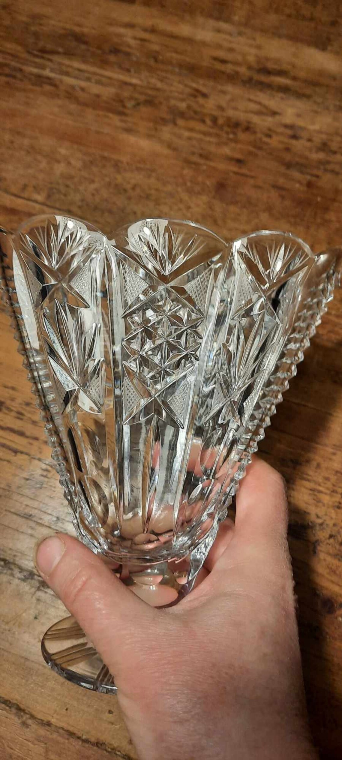 VTG Bohemian Style Flower Vase, German Decorative Flower Pot, Fan ...