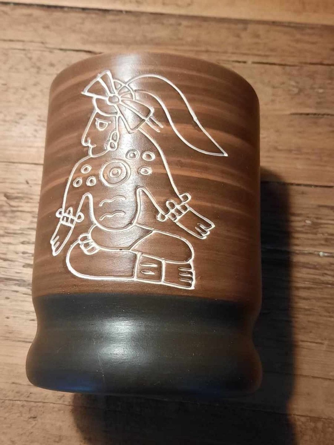 Mayan Plant Pot, Mayan Flower Vase, Mayan Pottery, Mexico Flower Vase ...