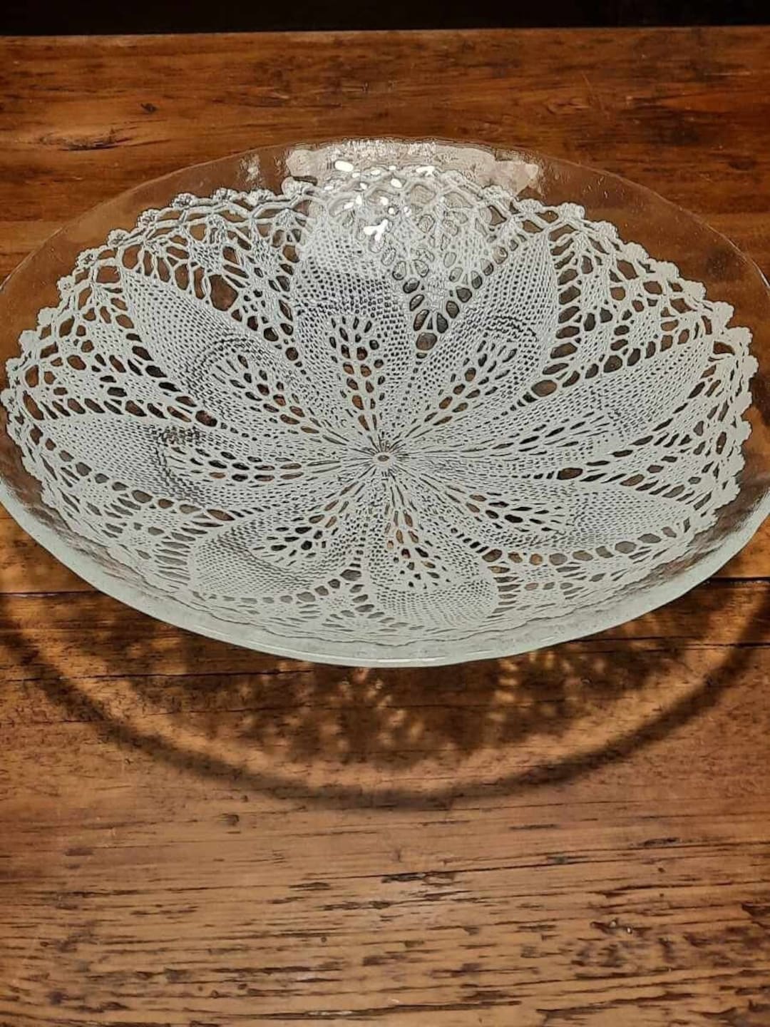 Lace Design Glass Plate, Art Deco Wall Art, Art Nouveau Homedecor ...