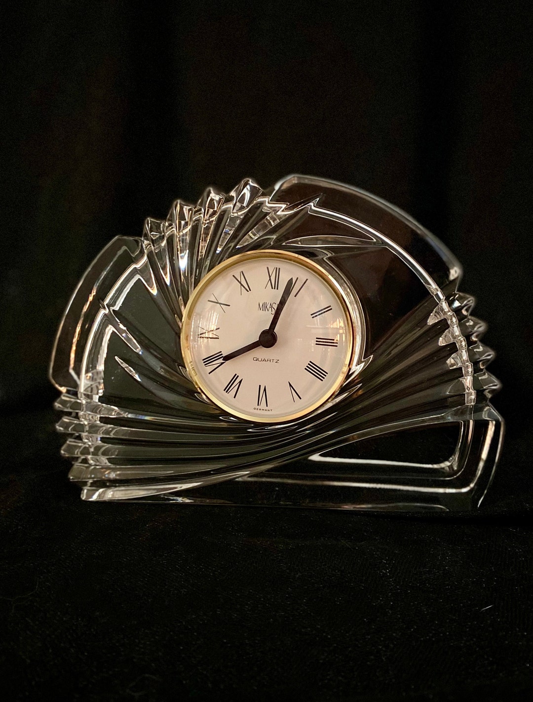 Mikasa Germany 'season's Holly' Crystal Clock, Slovenia Fine Crystal ...