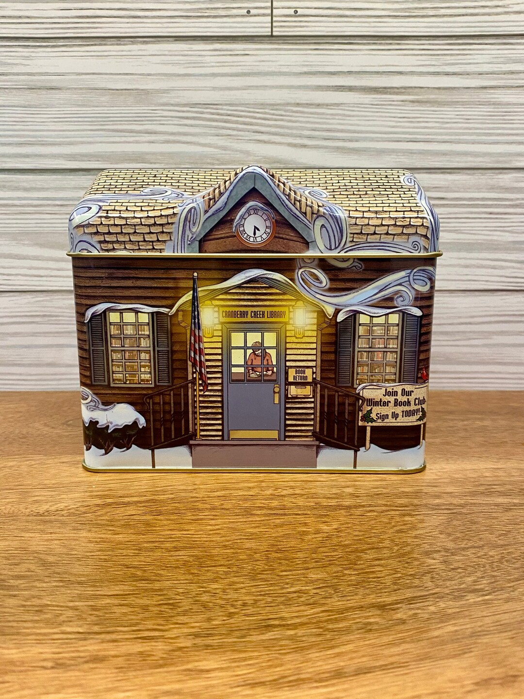 Cranberry Creek Library Tin Can, Book Club Tin Can, Library Tin ...