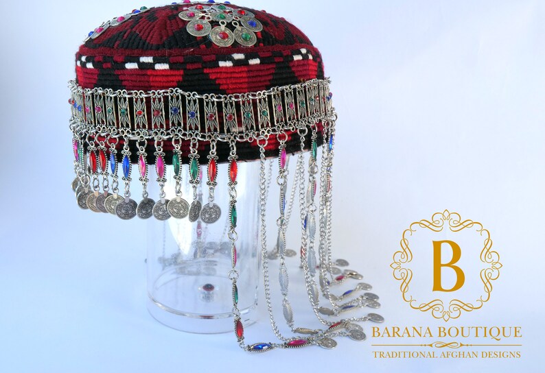 Handmade Afghani Beautiful Hat With Jewels Perfect for Eid, Wedding ...
