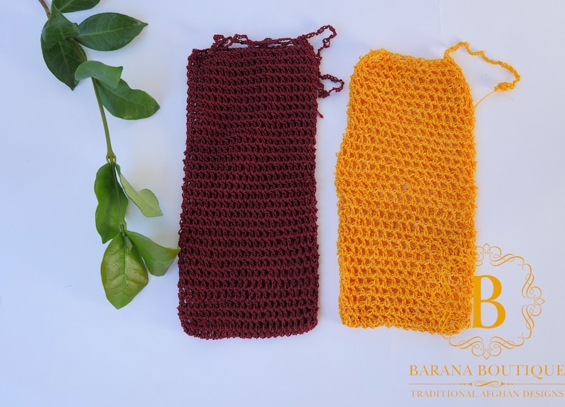 Persian Mitten Washcloth and Exfoliator (leef) Set of 2 Afghan Handmade ...