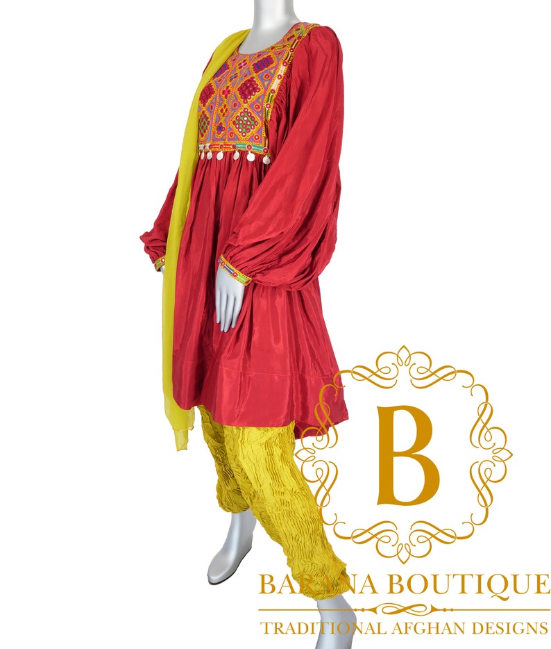 Afghan Traditional Dress With Handmade Embroidery Afghan Women Kuchi ...