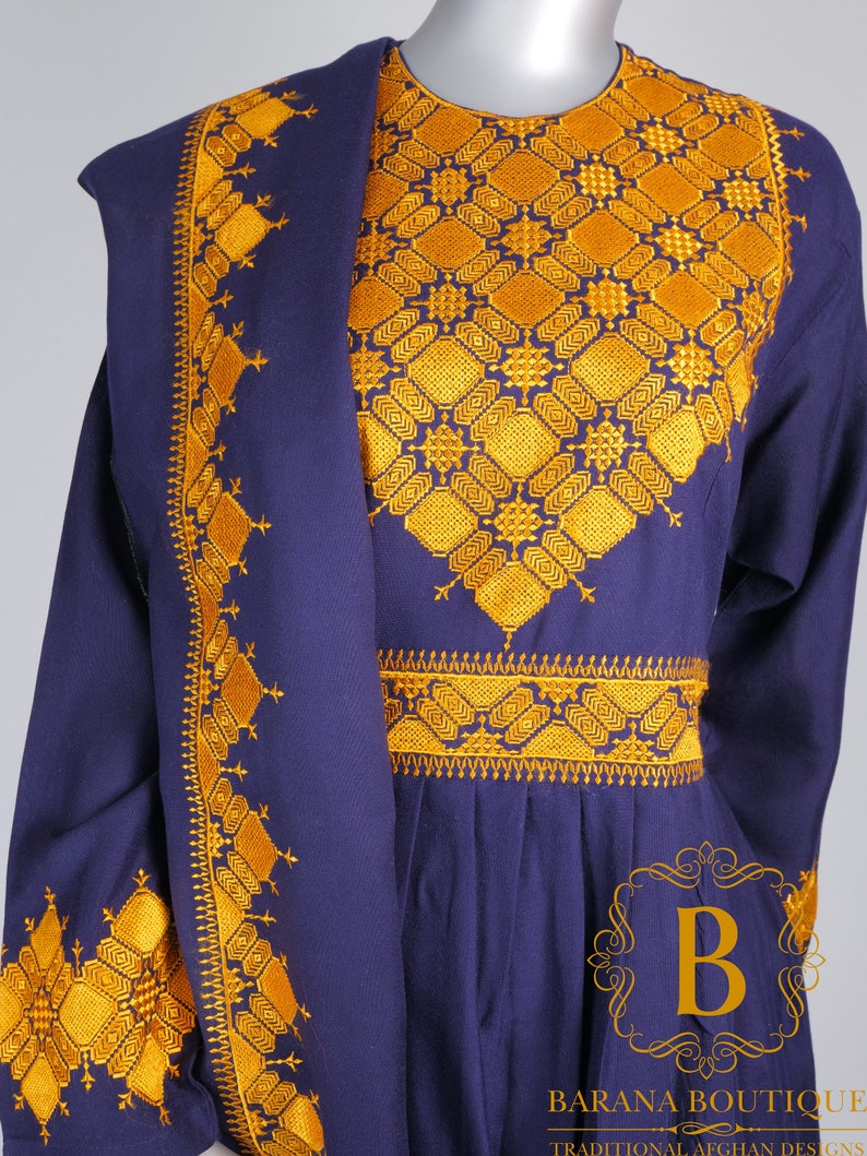 Afghan Cotton Dress – Hazara Embroidery 3pc Modest Outfit | Eid ...