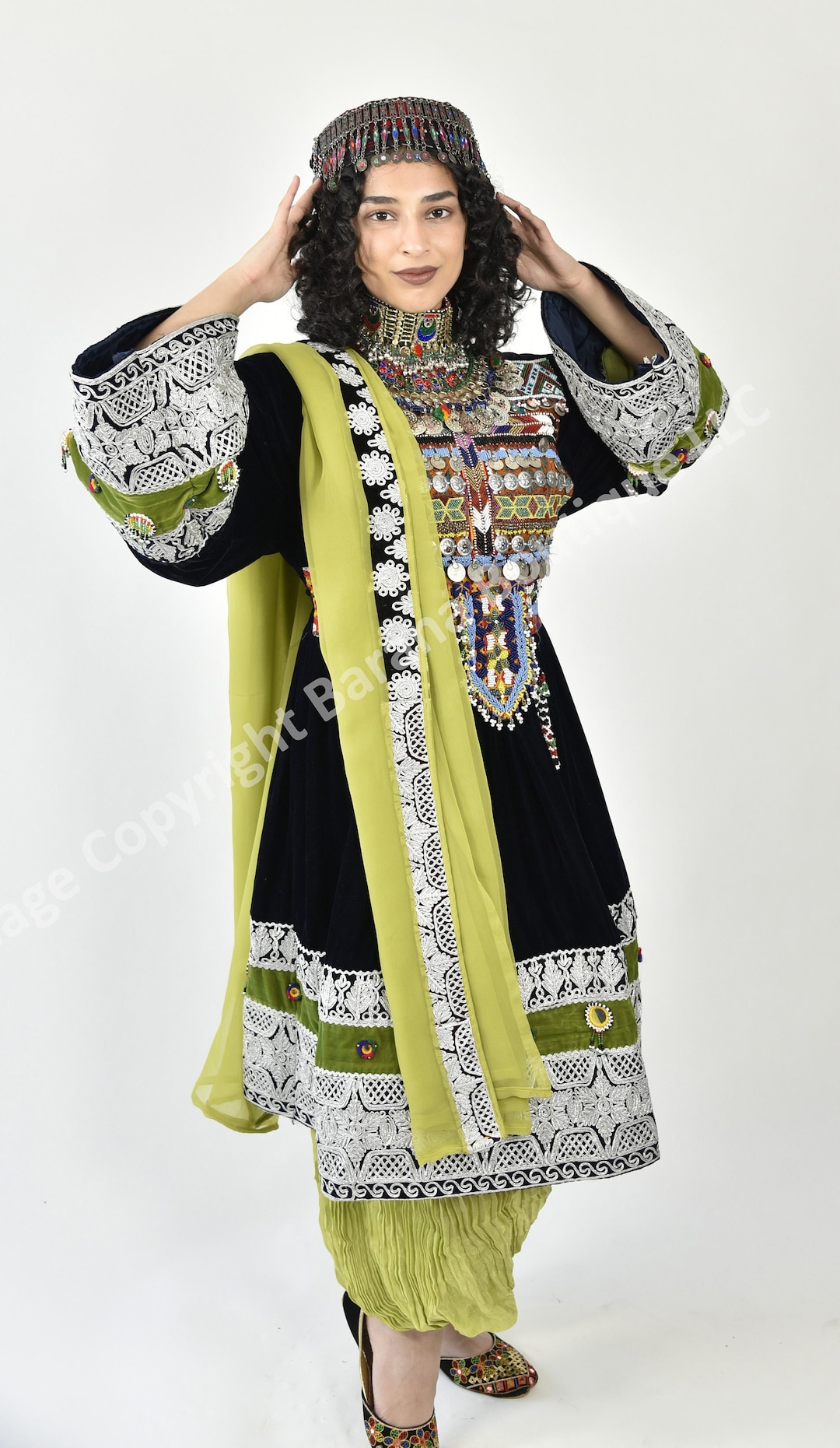 Handmade Afghan Kuchi Dress: Embroidered Tribal Outfit With Shawl - Etsy