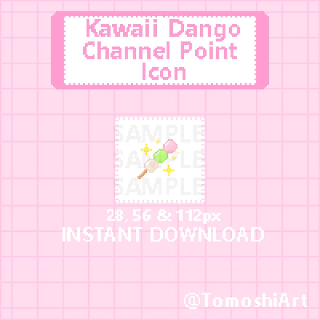 Kawaii Dango Twitch Emote / Channel Point Icon | Pixel 8 Bit | Wagashi ...