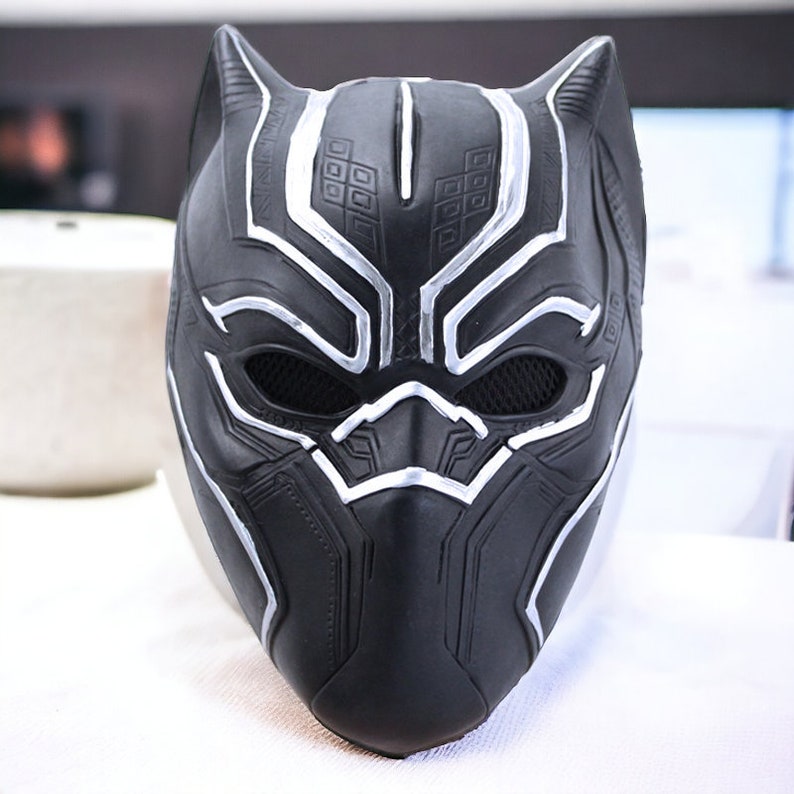 Realistic Unisex Black Leopard Panther Mask for Cosplay and Superhero ...