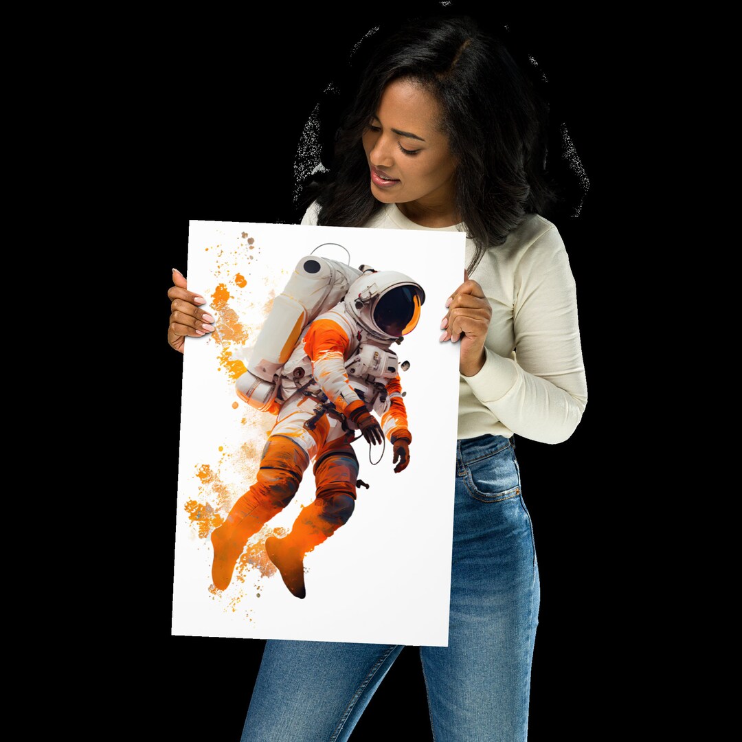 Astronaut Poster Space Exploration Galaxy Cosmonaut Wall Art Universe ...