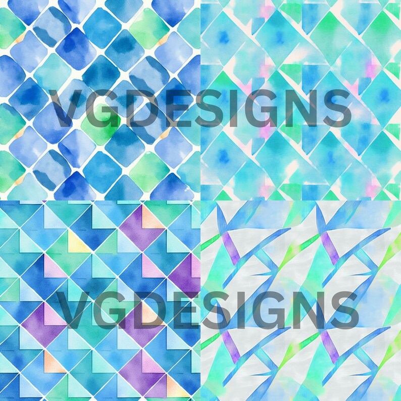 Watercolor Blue Hues Theme Vol1, Backgrounds, Printable Digital Papers ...