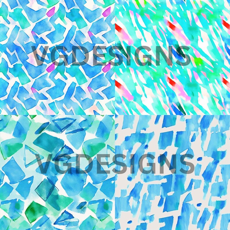 Watercolor Blue Hues Theme Vol1, Backgrounds, Printable Digital Papers ...