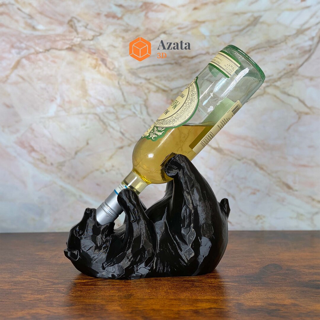 Bear Wine Holder 3D Printed Wine Glass Bottle Holder Wine Rack Home ...