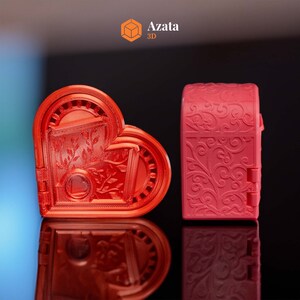 Geared Heart Box: 3D Print Lockable Storage, Small Under Bed Cute ...