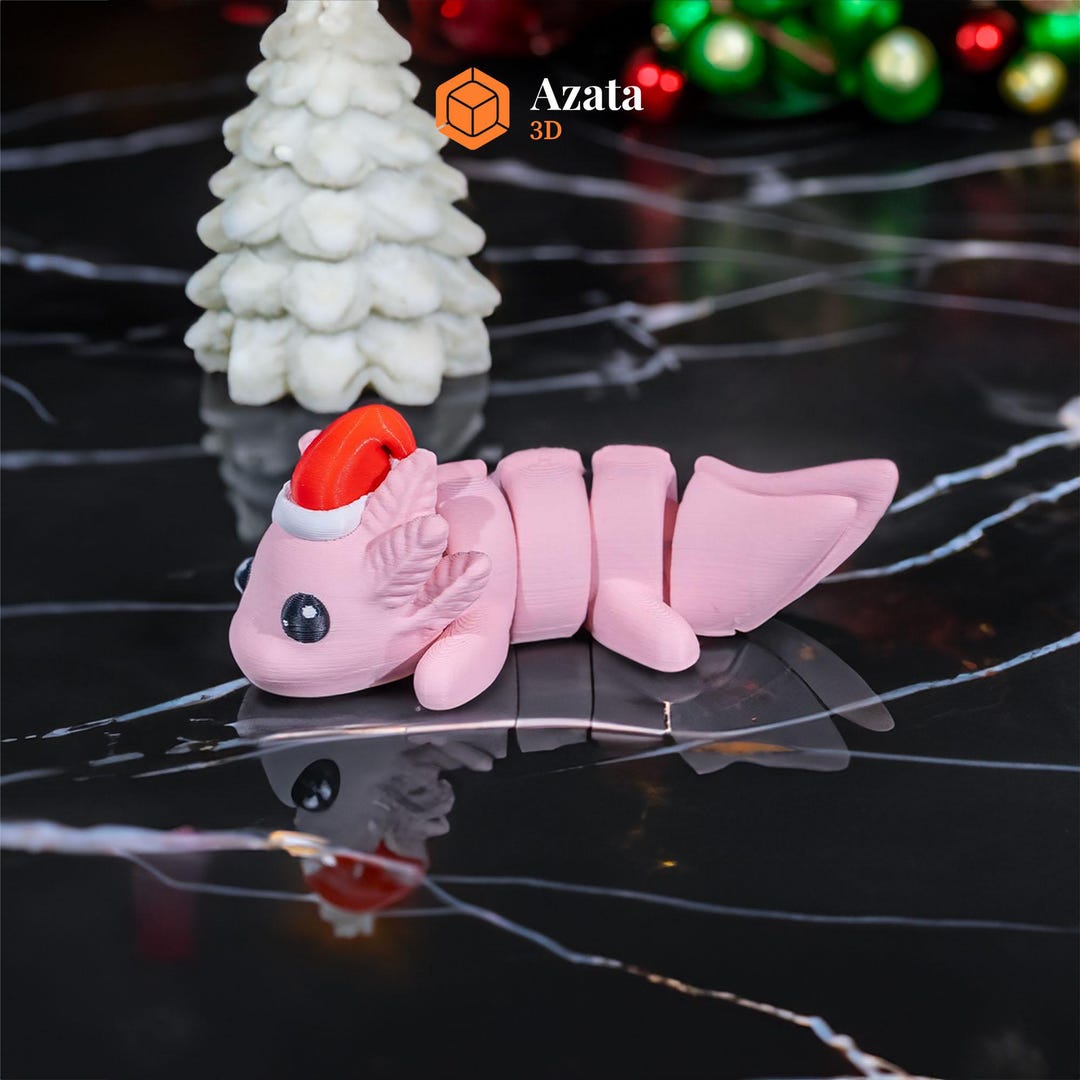 Articulated Cute Winter Axolotl | Adorable Realistic Under Water Sea ...