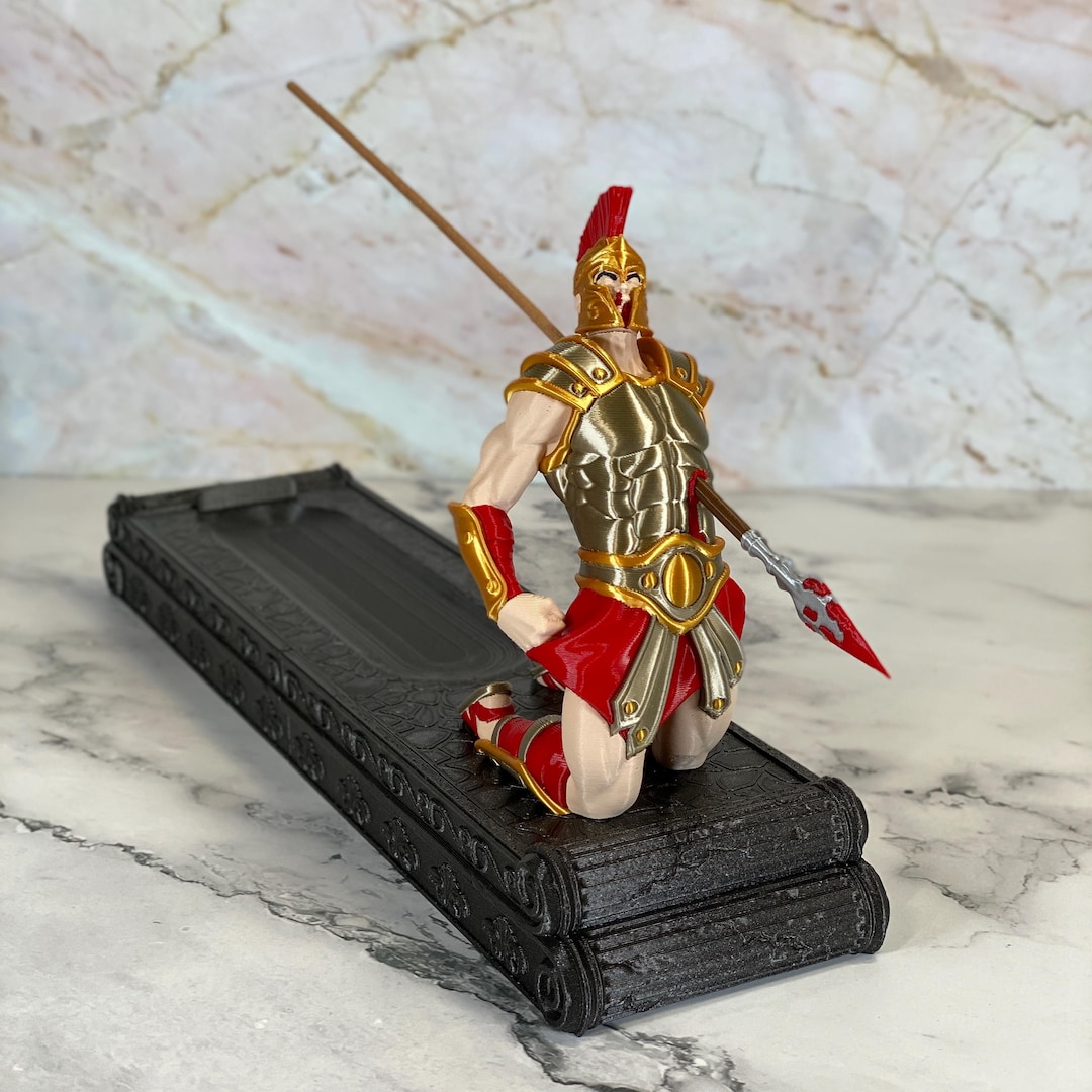Spartan Warrior Incense Burner Statue – Unique Ancient Greek Decor ...