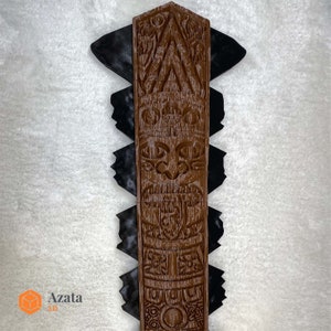 Ahkuhnah Ocelotl Macuahuitl Aztec Warrior Soldier | Battle Mace | Sword ...