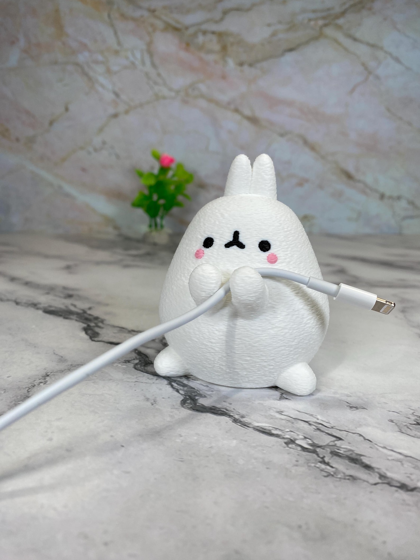 Bunny Cable Holder - Cord Organizer, Cute Bunny Desk Accessory ...