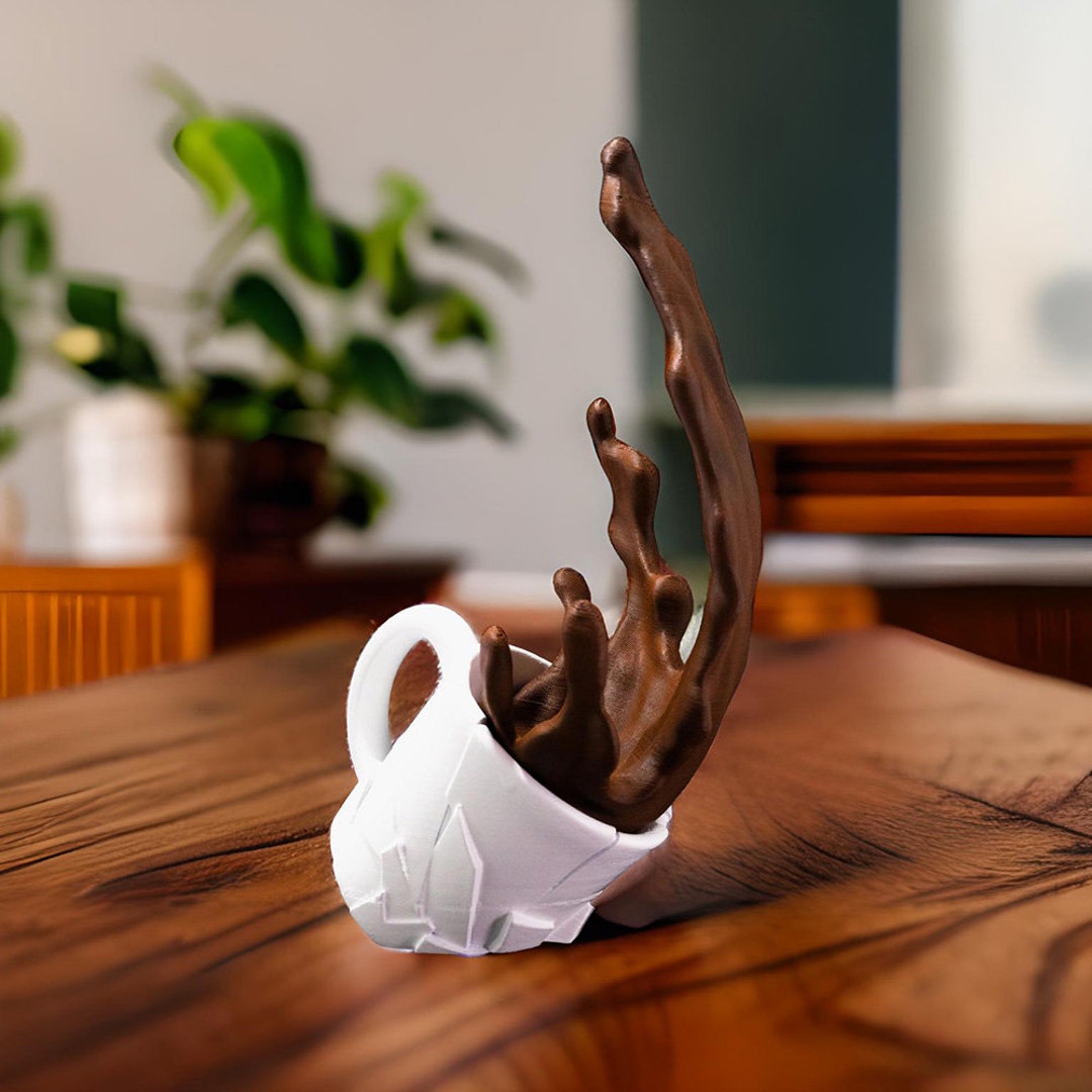 Falling Coffee Mug, Floating Spilling Coffee Cup, Cafe Decor, Falling ...