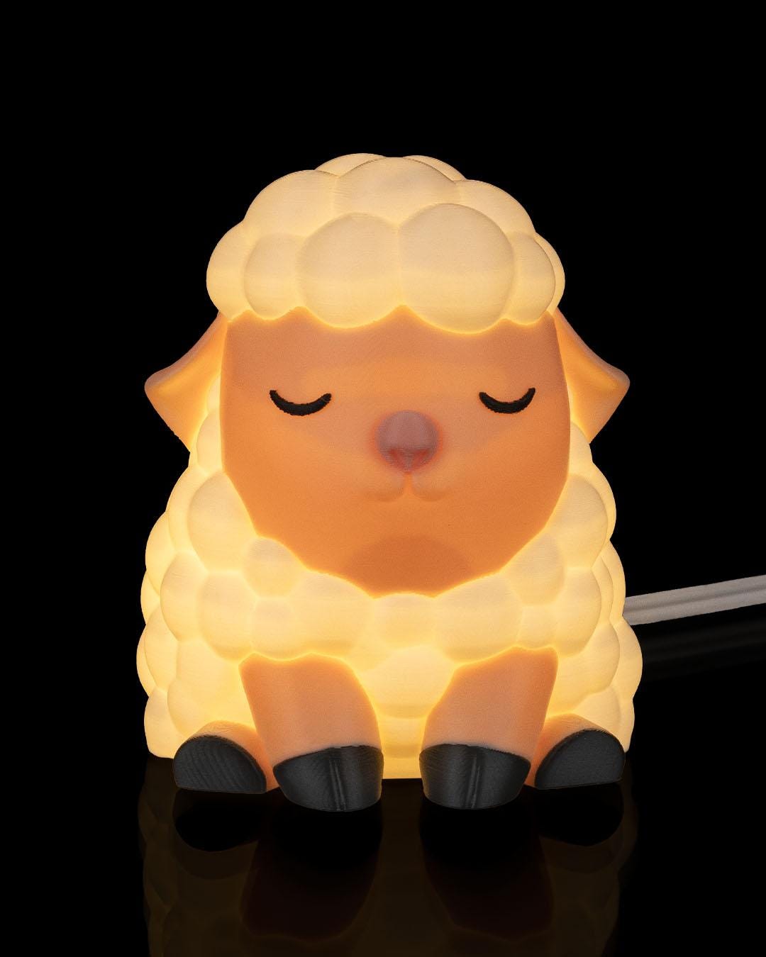 Counting Sheep Night Light – Cute Sleeping Lamb Lamp, Warm Glow Plug-in ...
