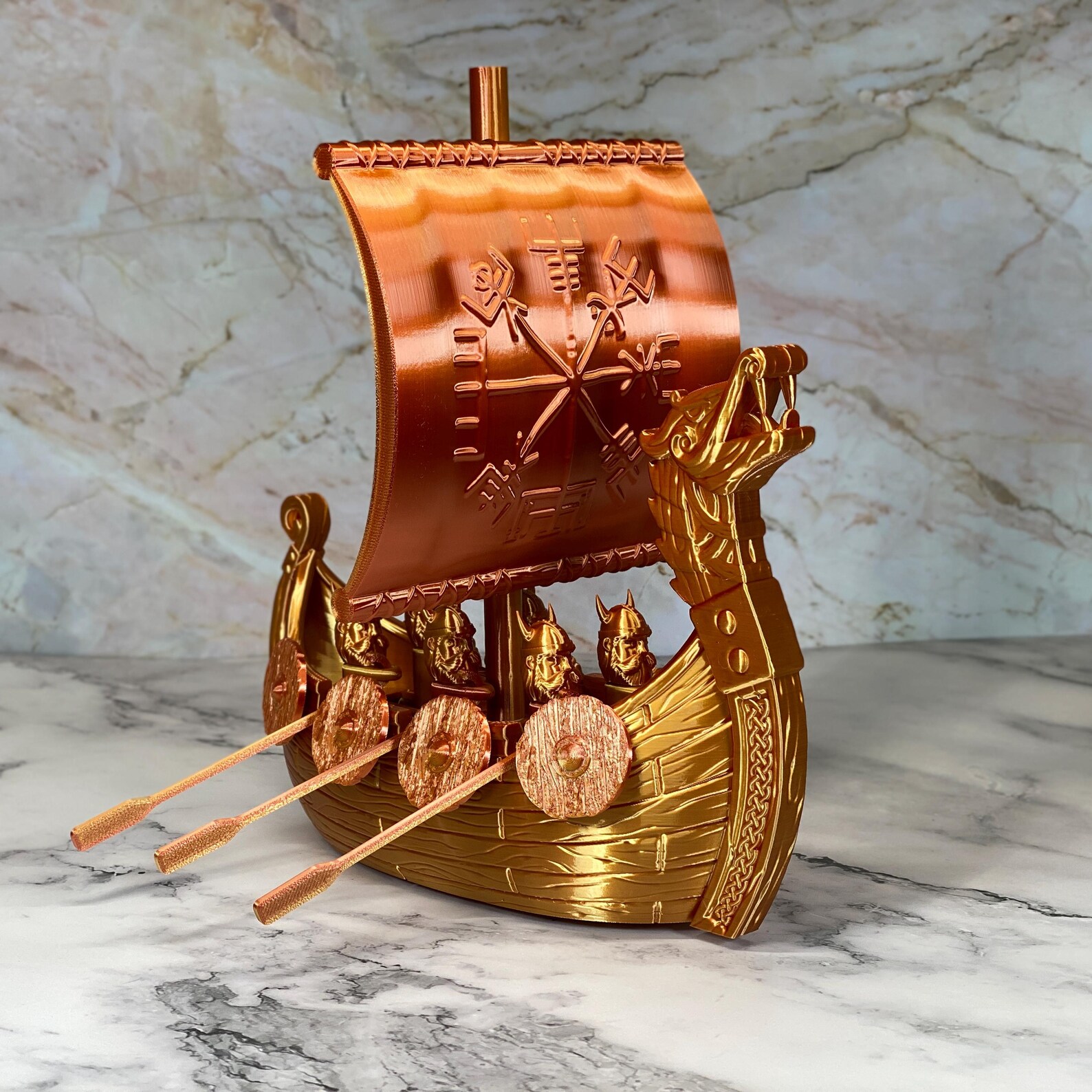 Articulated Drakkar Longship | Unique Viking & Dragon Ship Model ...